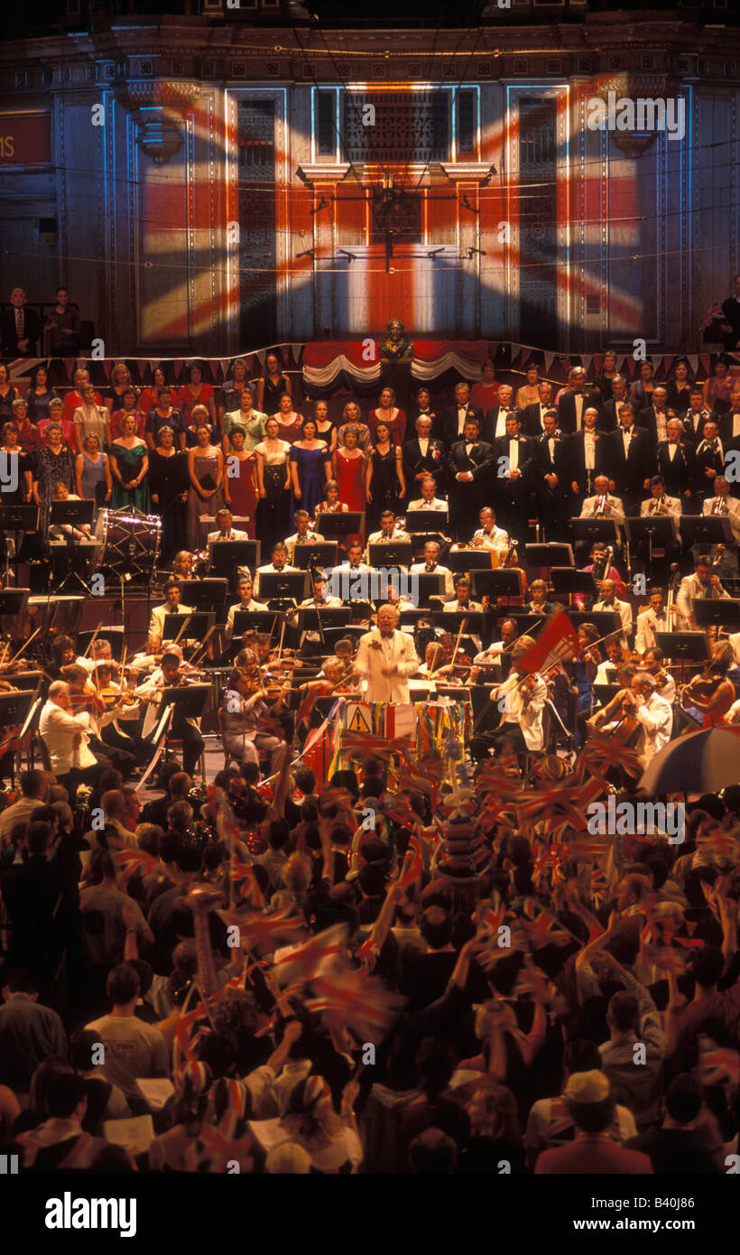 Last night of the Proms classical concert at the Royal Albert Hall ...