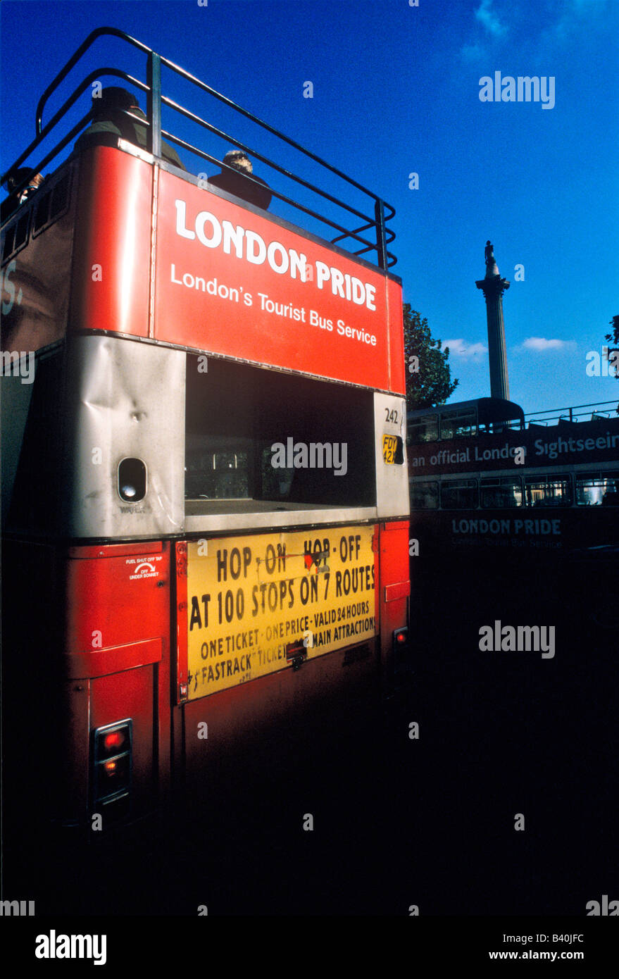 London Pride Tourist Bus Sightseeing Service London Britain Stock Photo ...
