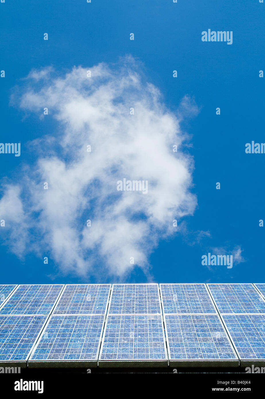 Solar Cells and sky with clouds Stock Photo - Alamy