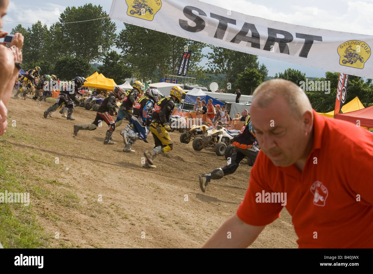 The beginning of atv cross country race Stock Photo - Alamy