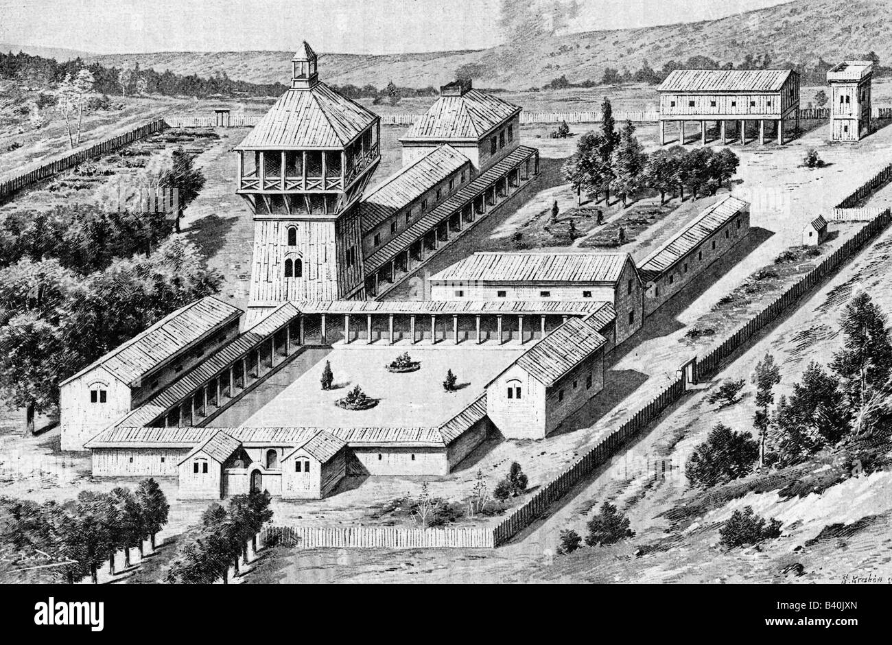 Franconian empire Black and White Stock Photos & Images - Alamy