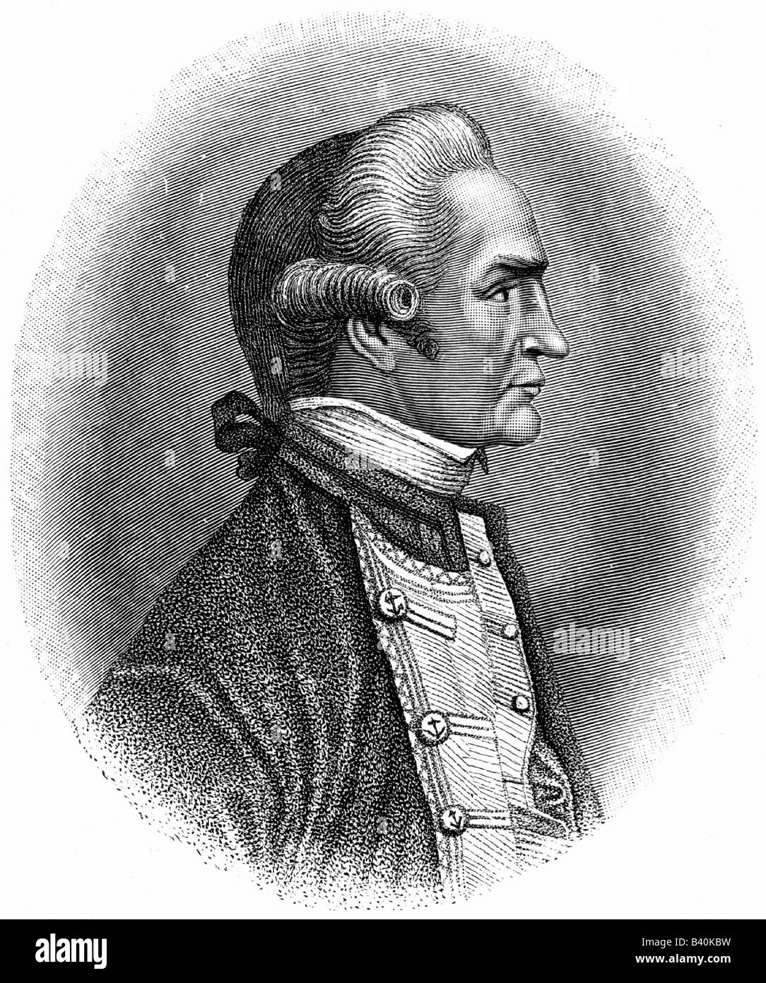 Portrait of james cook Black and White Stock Photos & Images - Alamy