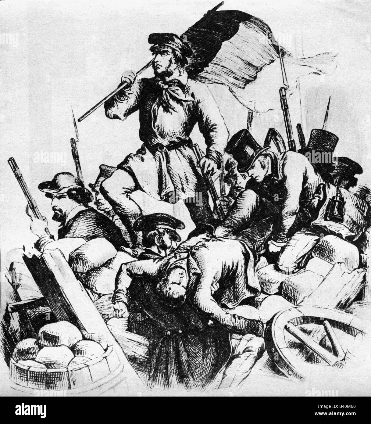 1848 revolution barricade Black and White Stock Photos & Images - Alamy