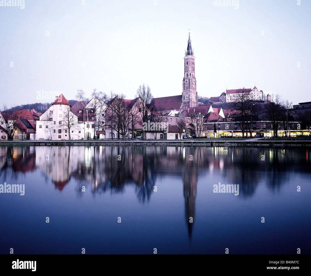 geography / travel, Germany, Bavaria, Landshut, view of Isar and old ...