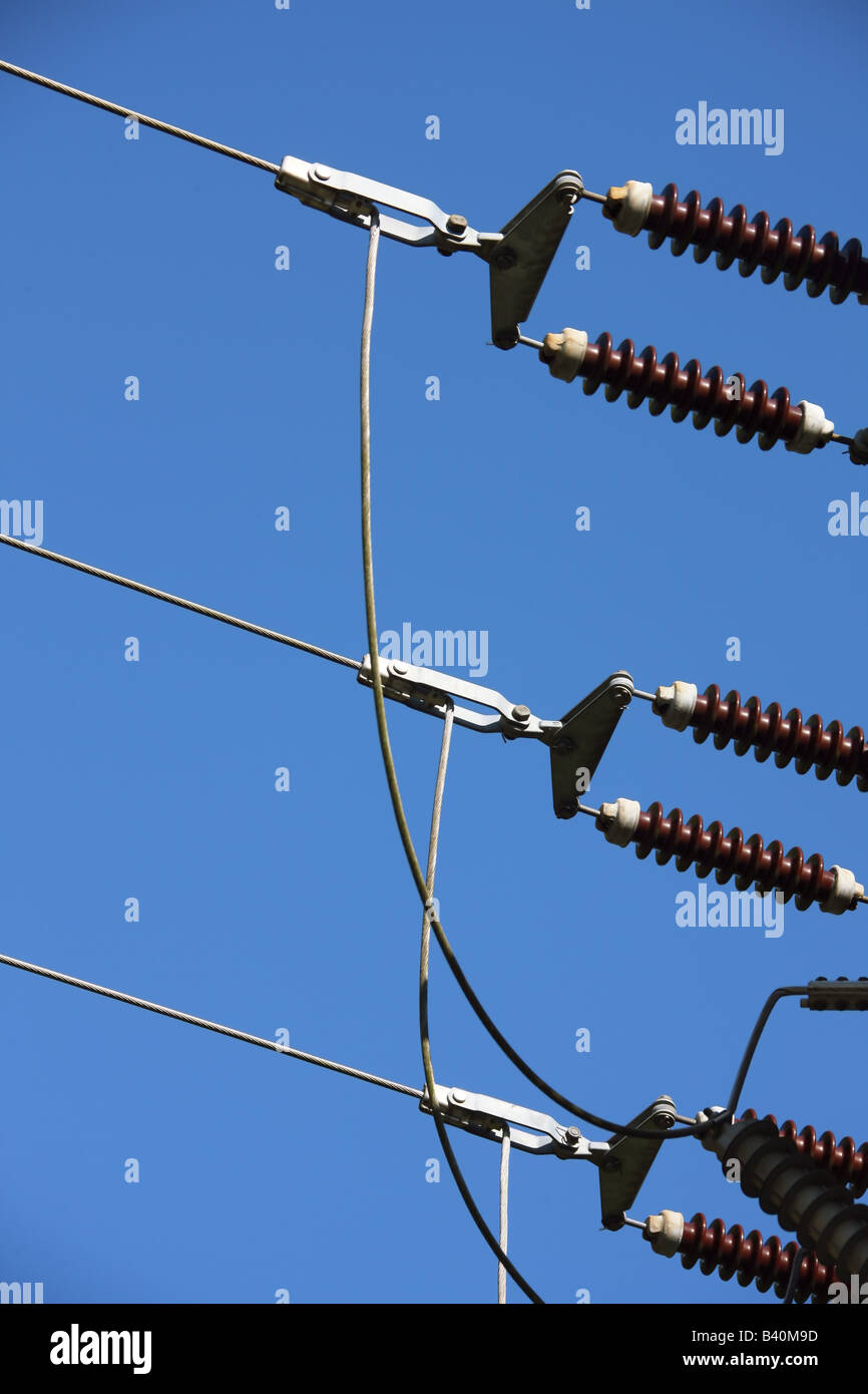 High voltage power line Stock Photo - Alamy