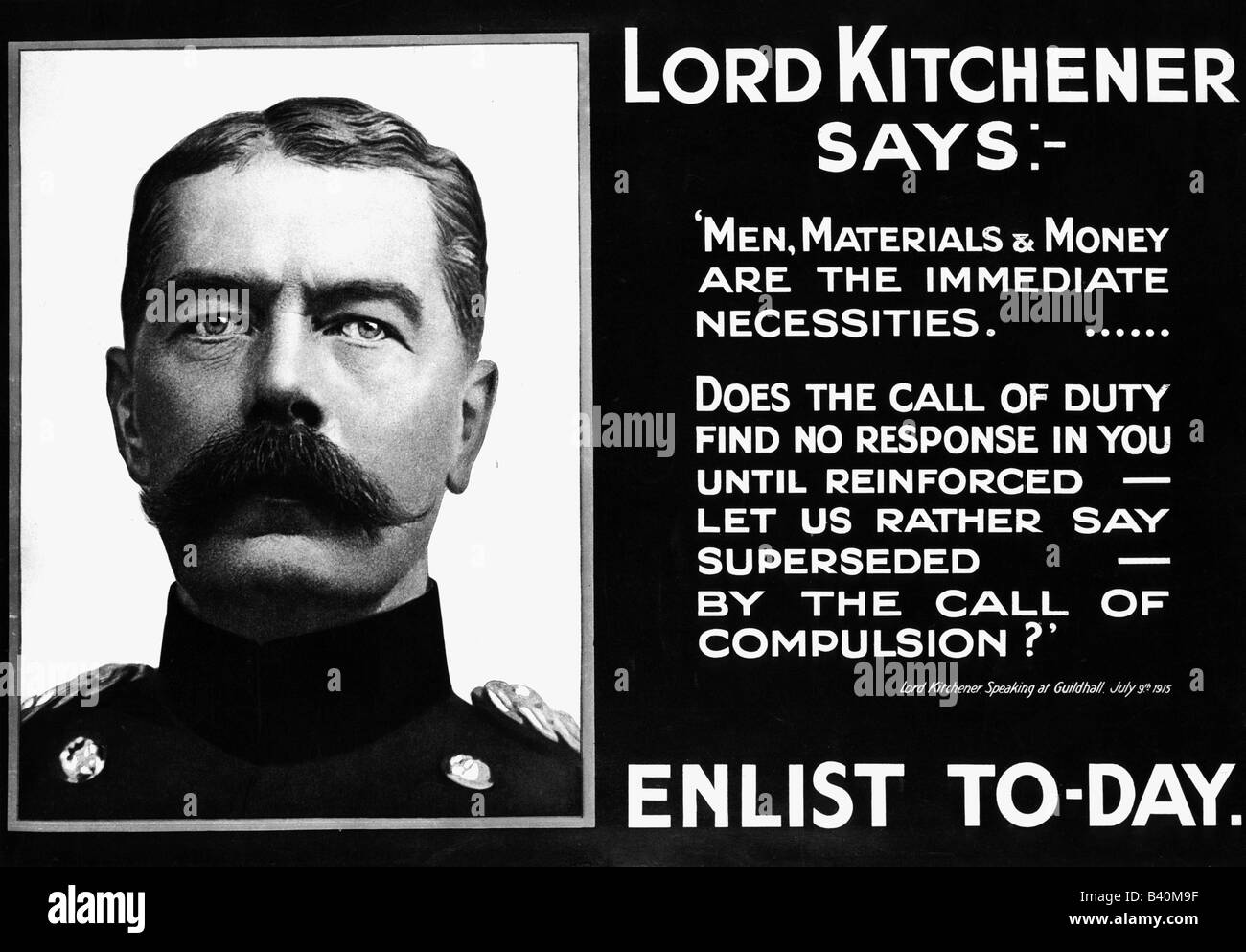 British propaganda poster 1915 Black and White Stock Photos & Images ...