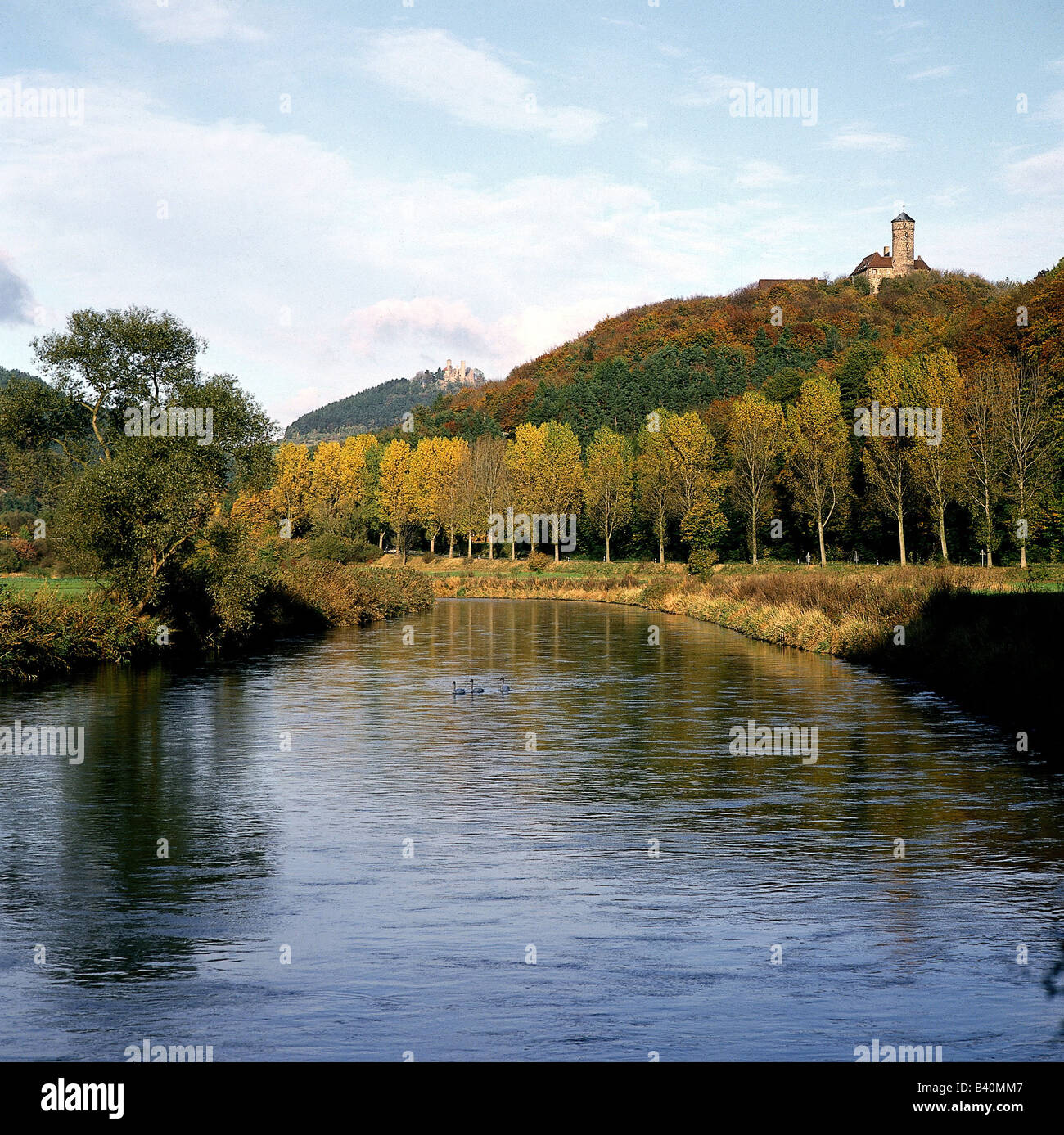 Castle werra with castle ludwigstein hi-res stock photography and ...