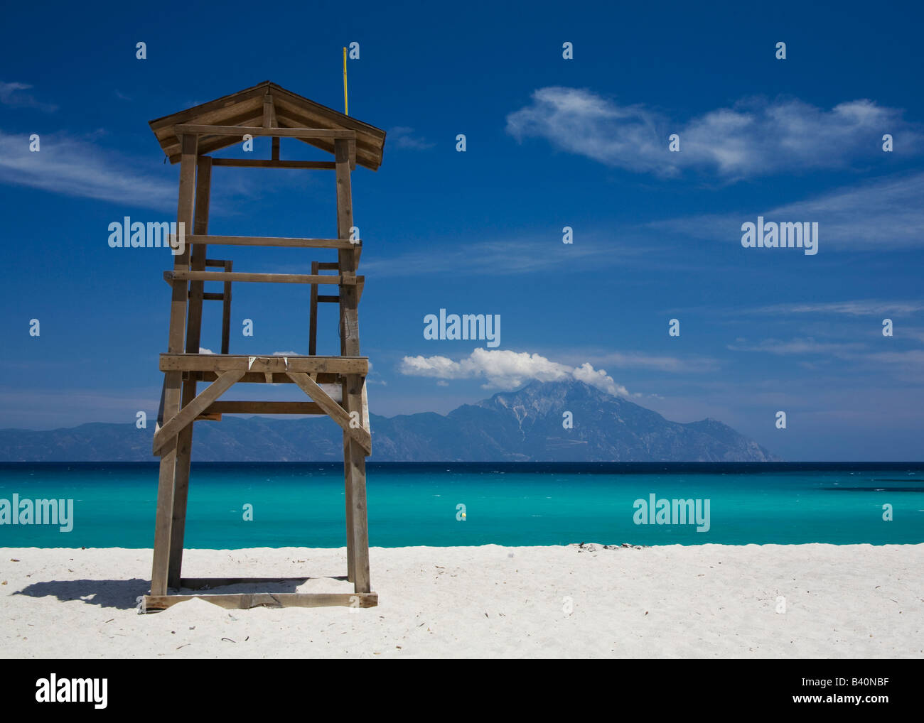 Watchtower at beach Stock Photo - Alamy