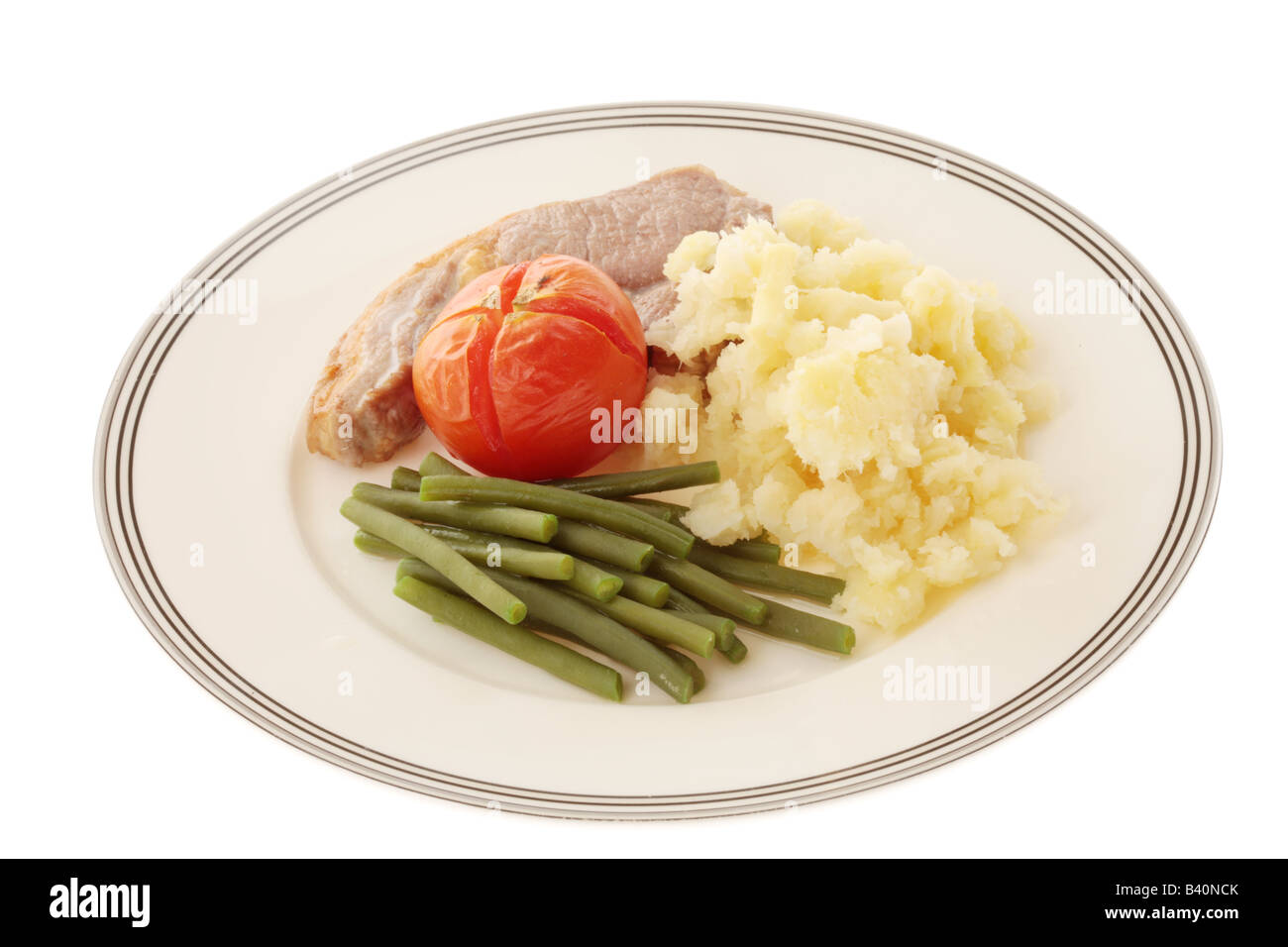 Lamb Chop with Mashed Parsnip Stock Photo - Alamy