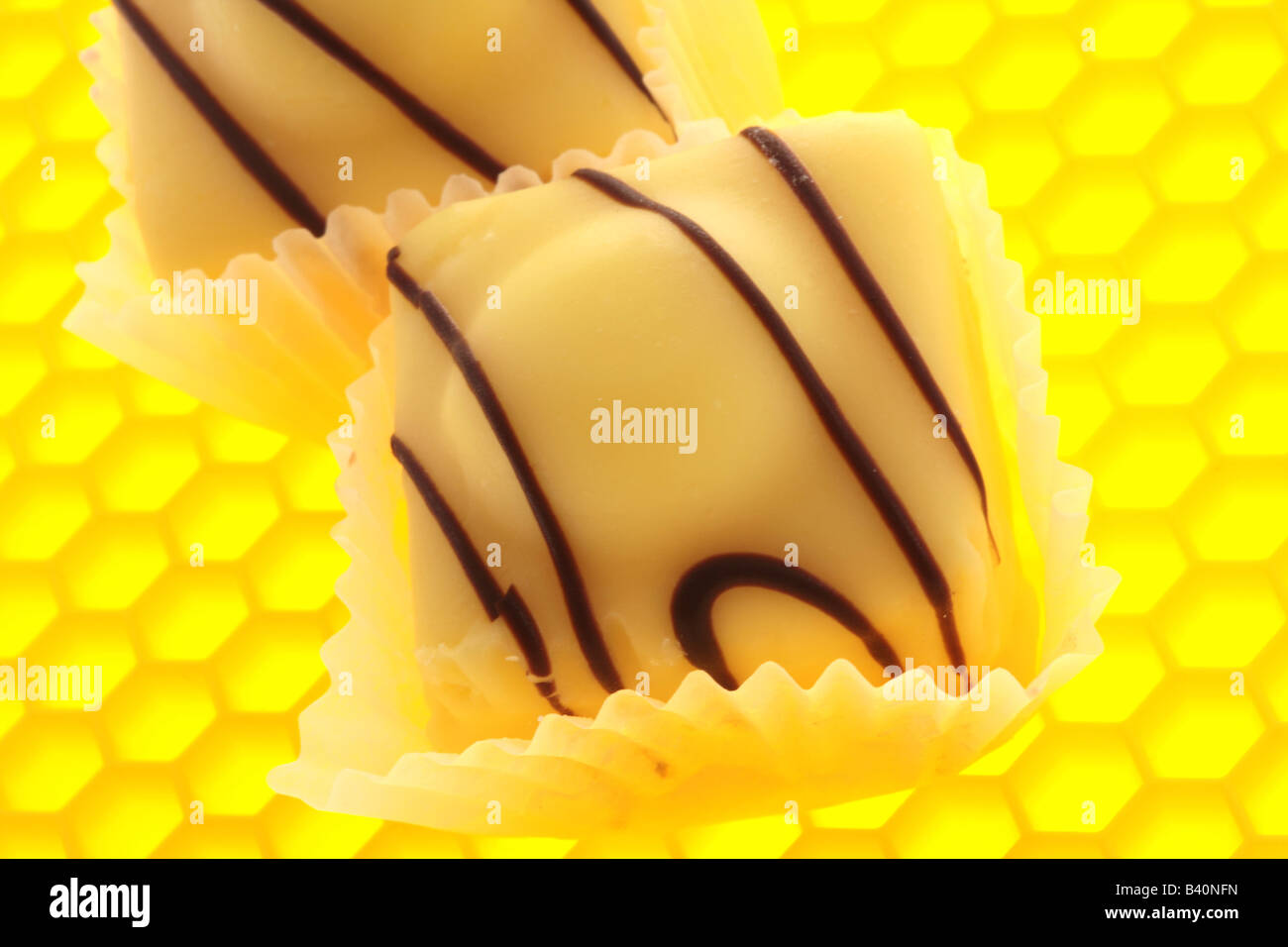 Lemon Fondant Fancies Stock Photo - Alamy