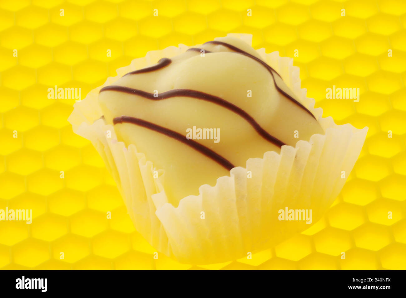 Lemon Fondant Fancy Stock Photo - Alamy