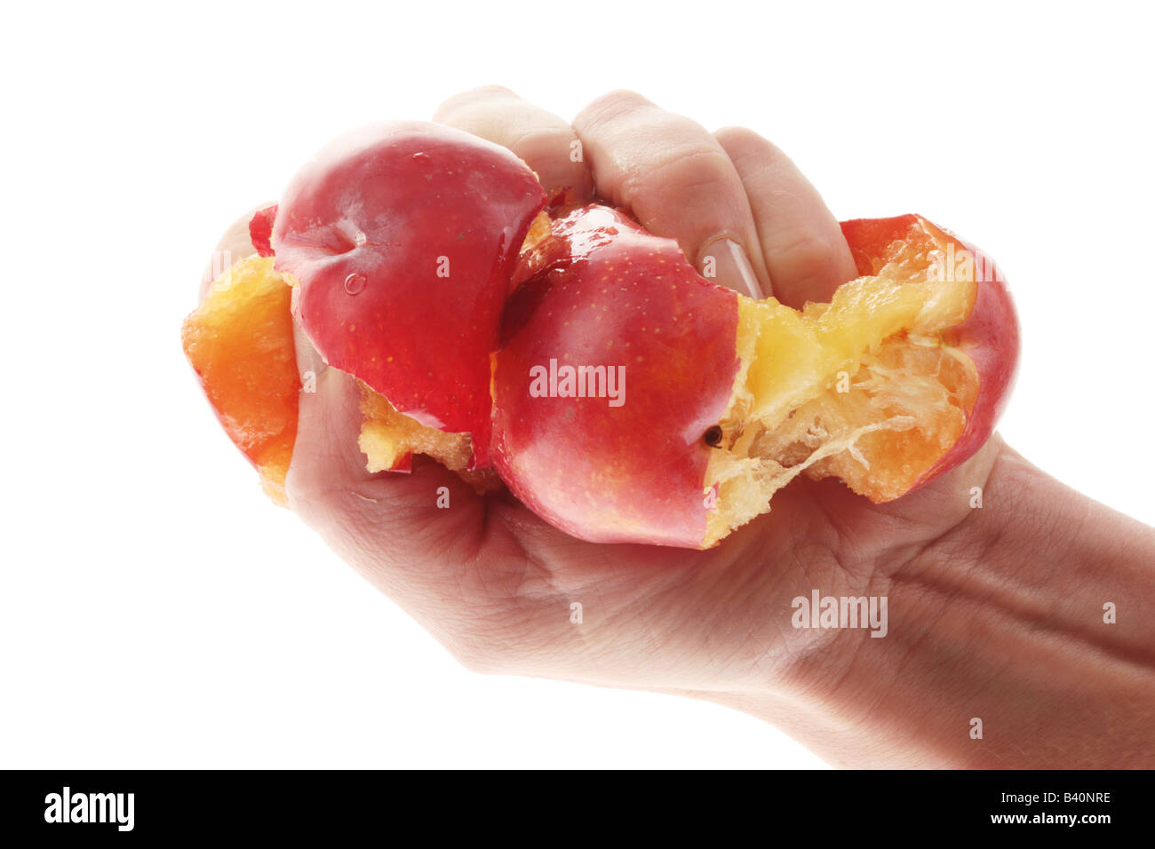 Woman Squashing Plums Model Released Stock Photo - Alamy