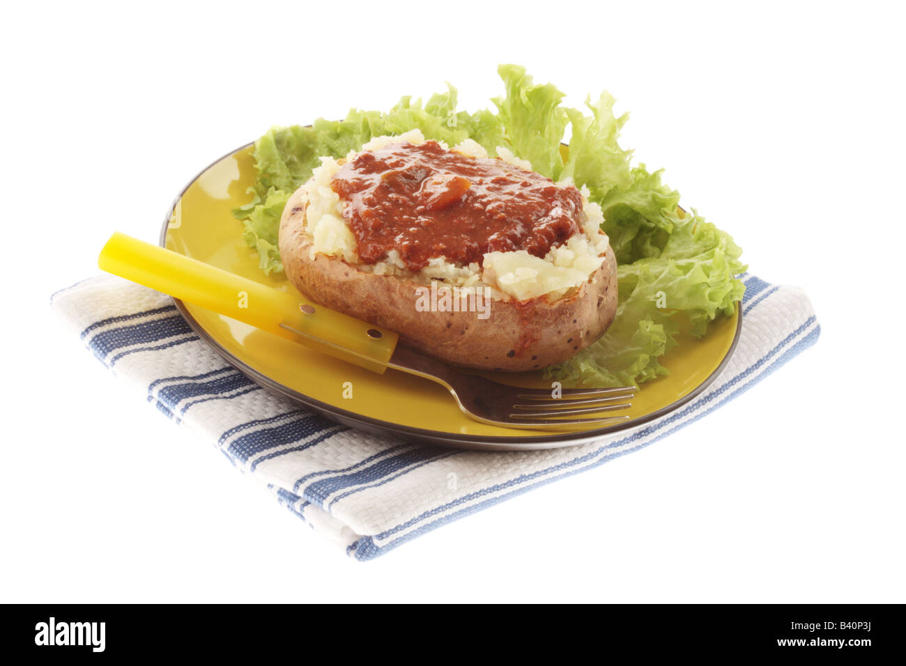 Chilli con carne jacket potato hi-res stock photography and images - Alamy