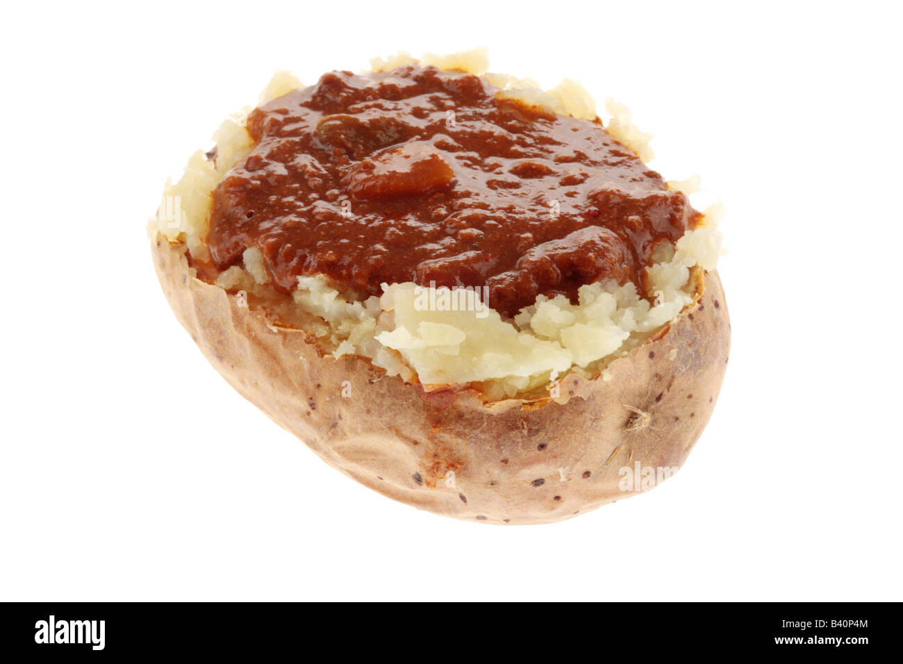 Jacket Potato with Chilli Con Carne Stock Photo - Alamy