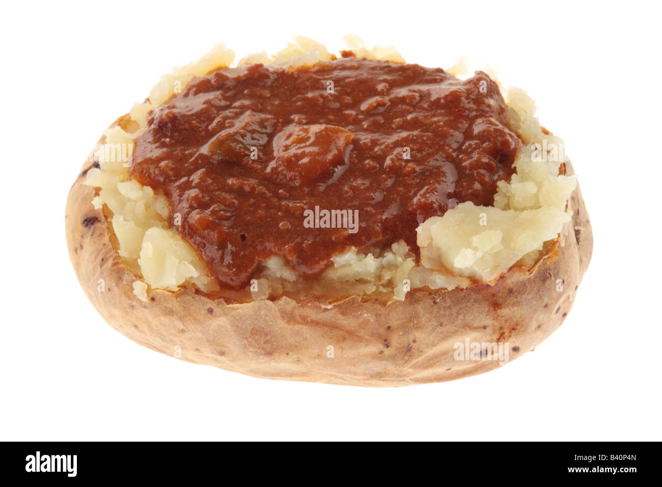Jacket Potato with Chilli Con Carne Stock Photo - Alamy