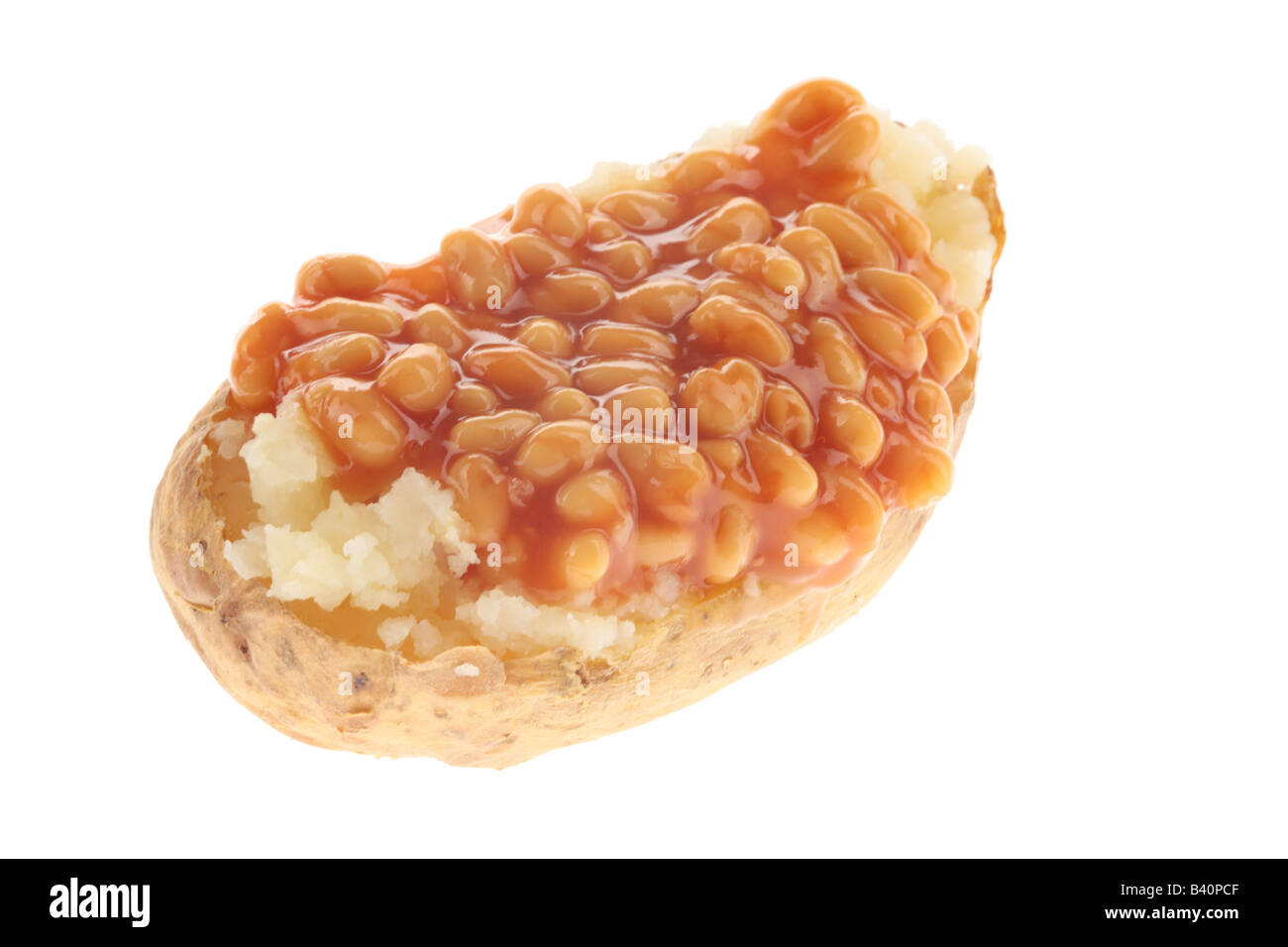 Jacket Potato with Baked Beans Stock Photo - Alamy