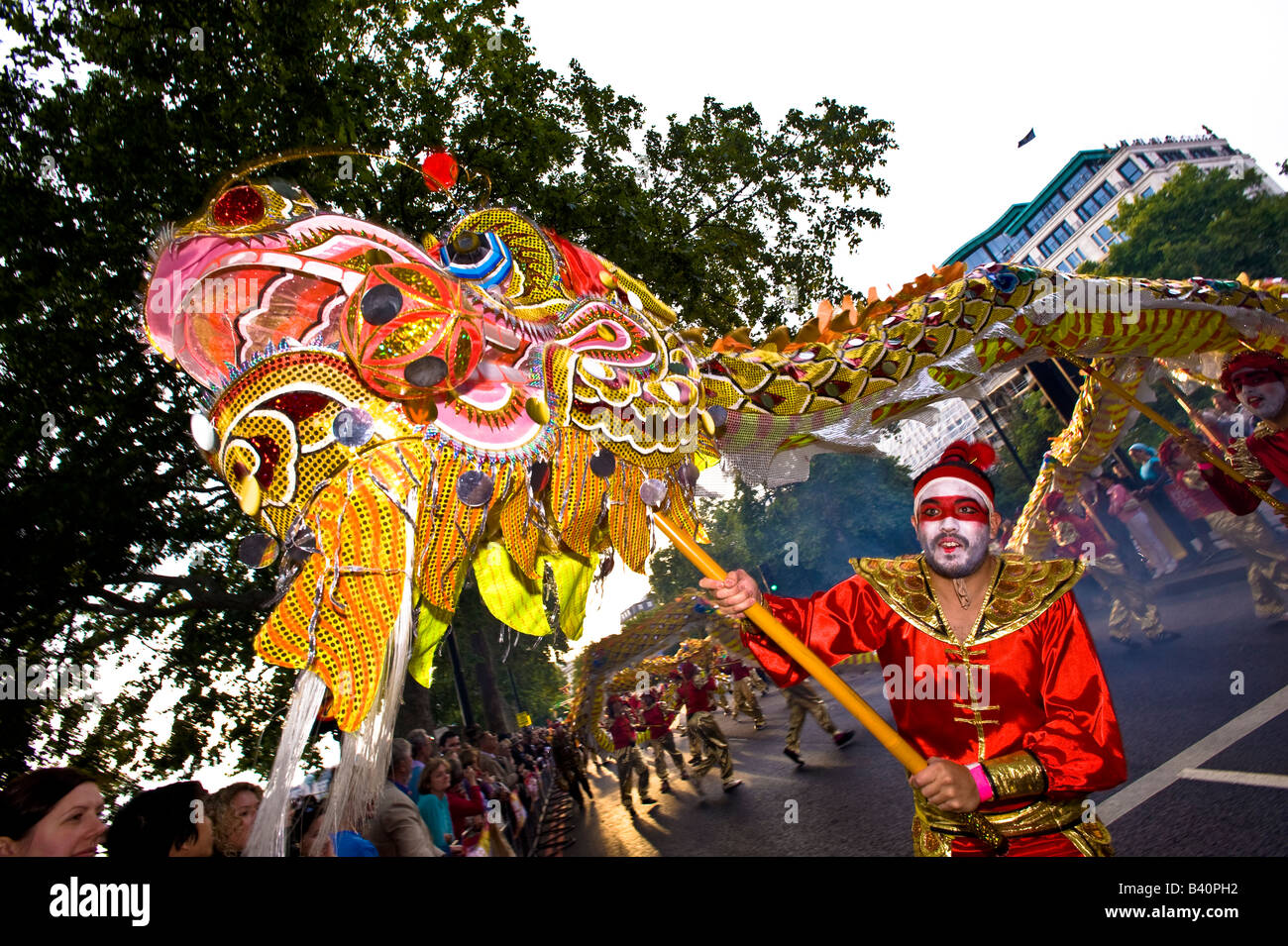 Performers during carnival parade at THAMES FESTIVAL London United ...