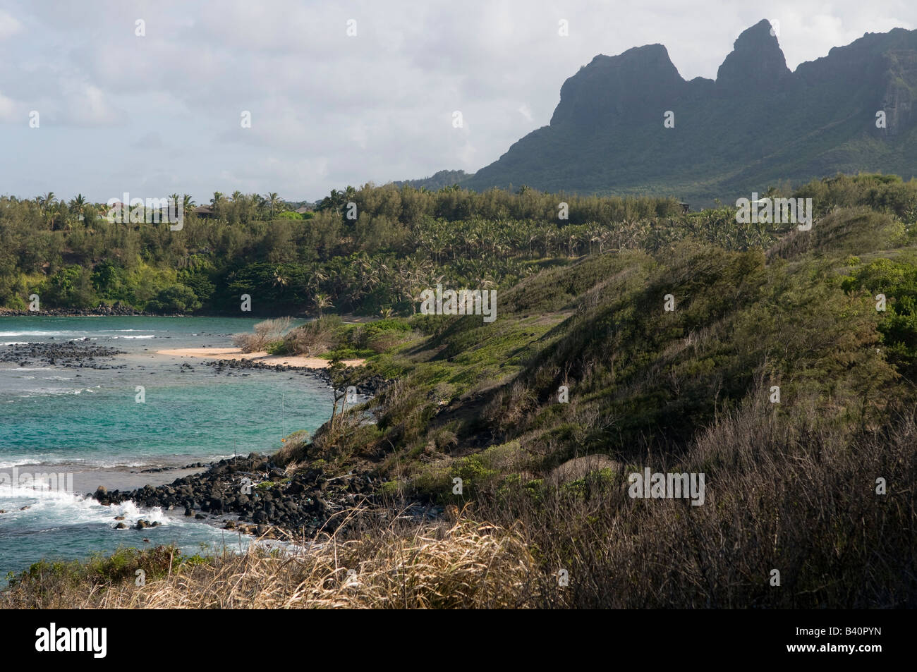 Papaa Bay Kauai Hawaii Stock Photo - Alamy