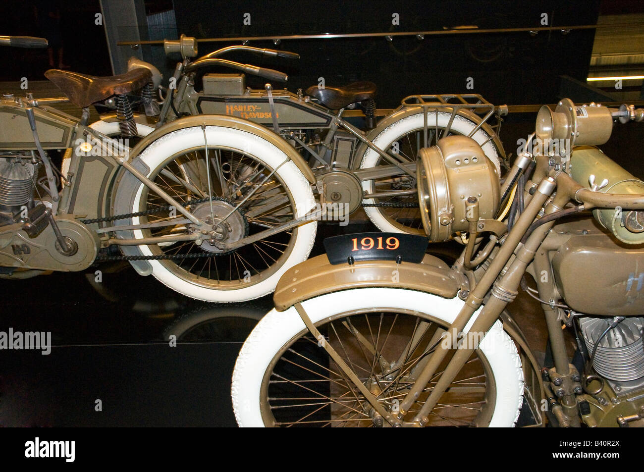 Early Harley-Davidson Motorcycles Stock Photo - Alamy