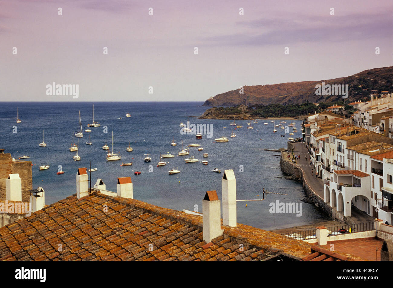 Cadaques Bay view from Santa Maria Church in Cadaques Costa Brava ...