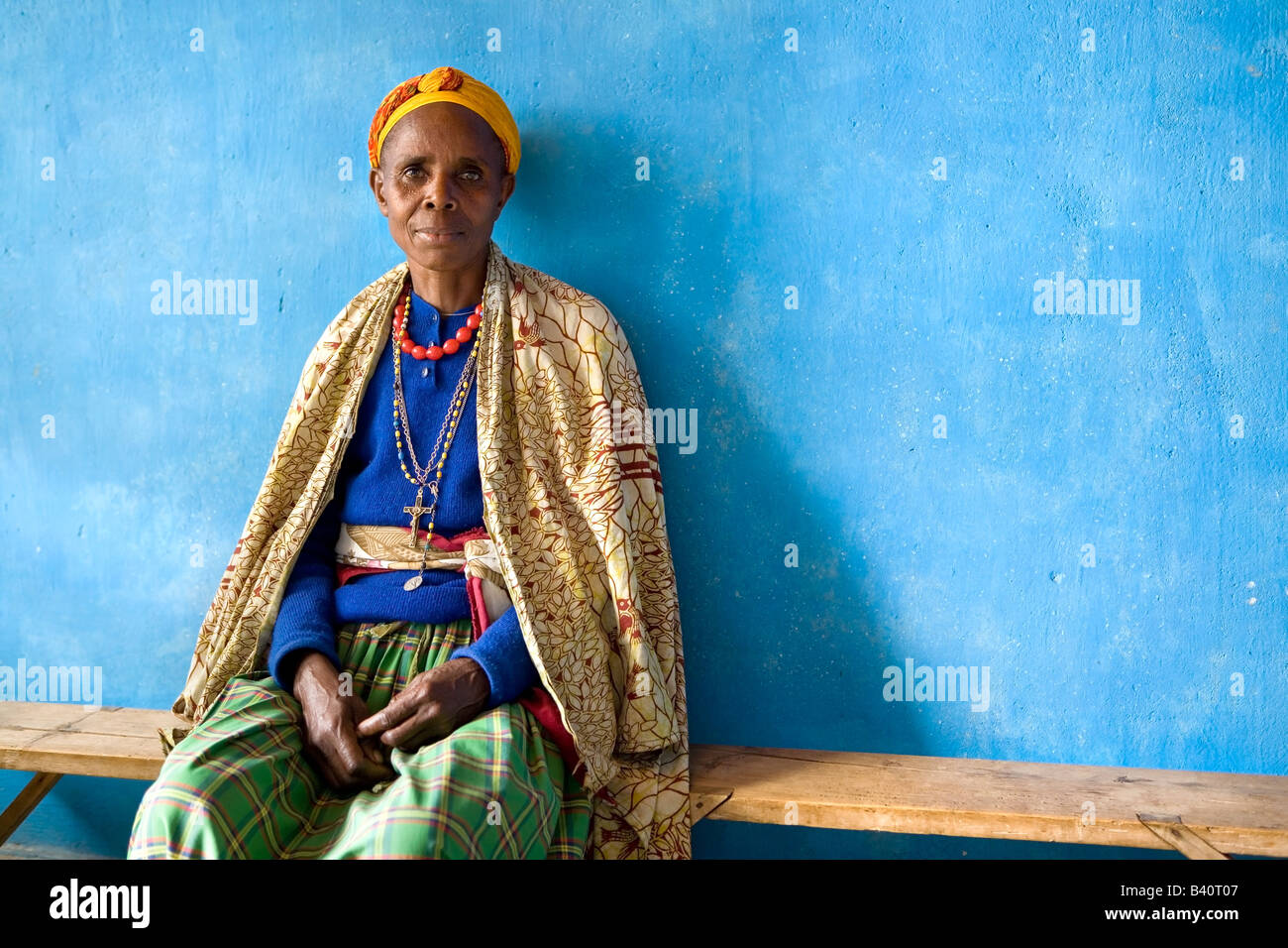 A portrait of a colorful Rwandan lady, taken in Gisenyi, Rwanda Stock ...