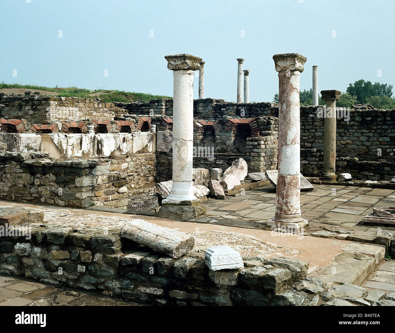 geography / travel, Macedonia, Stobi, founded in 2nd century AD, ruins ...