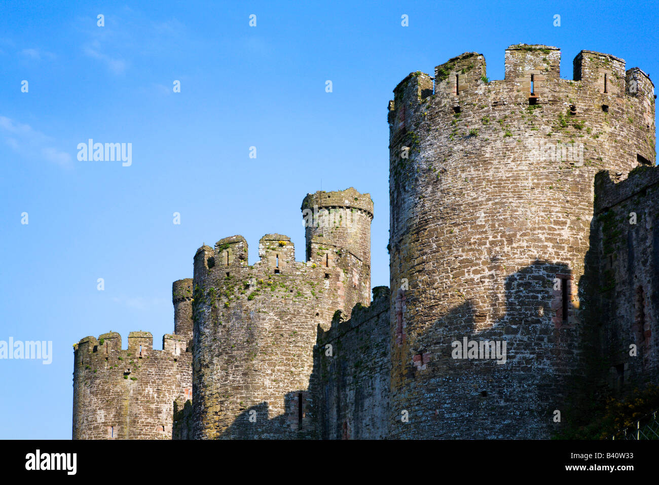 Towers of Conway Castle Conway Wales Stock Photo - Alamy