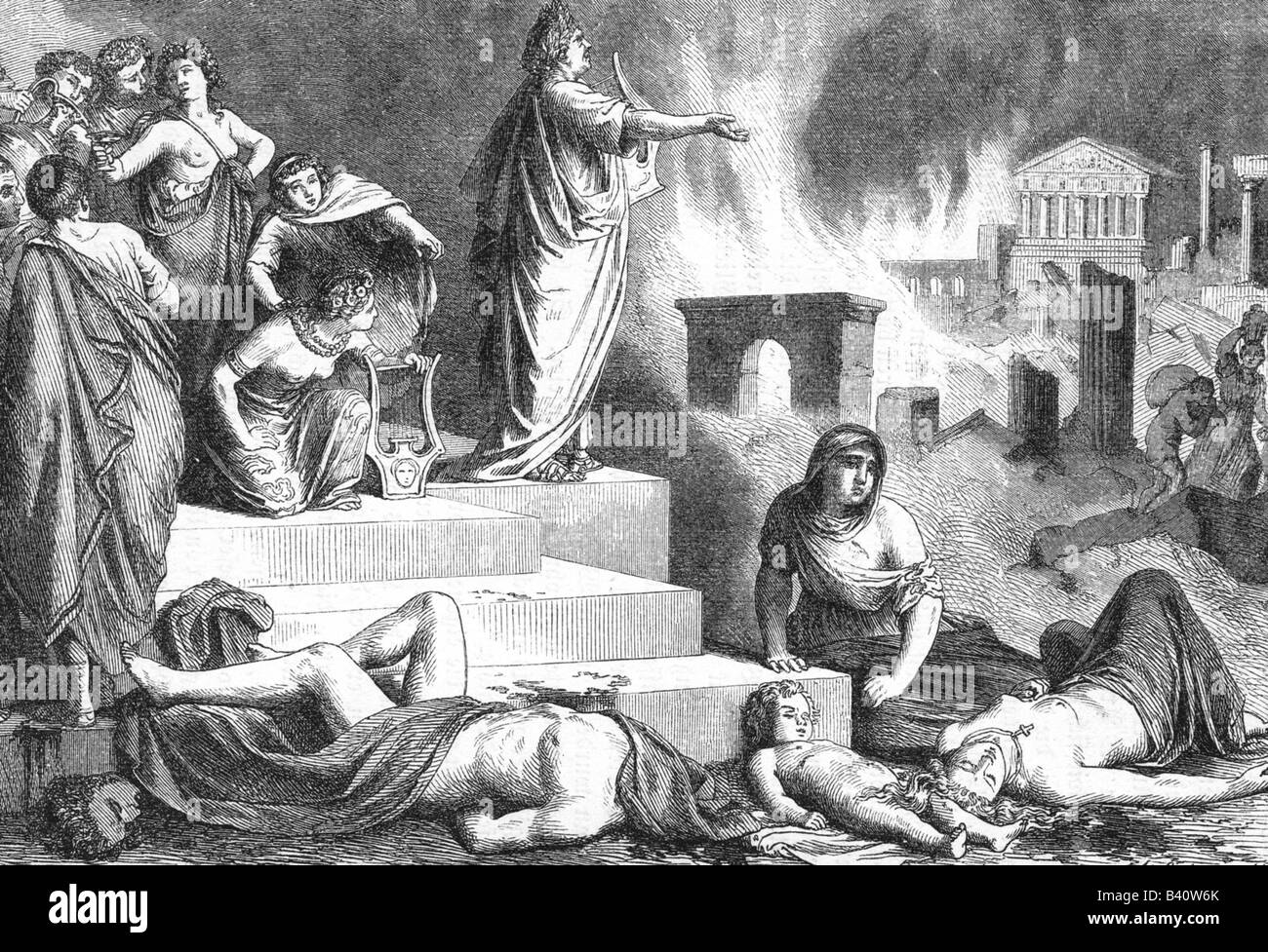 Rome Burning Painting