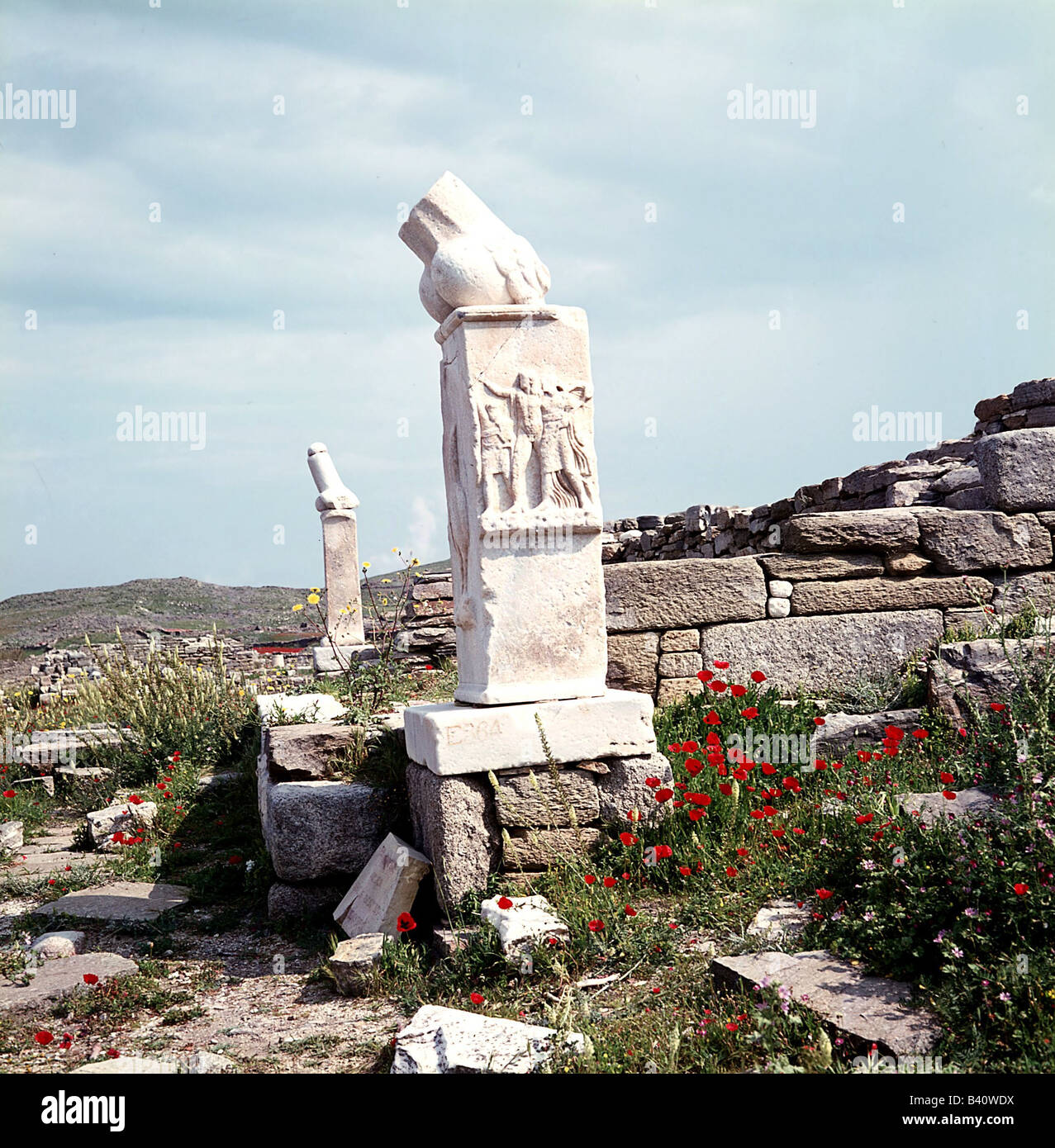 geography / travel, Greece, Cyclades, Delos, Dionysion, ruin, ruins ...