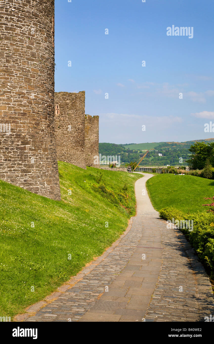 Towers of Conway Castle Conway Wales Stock Photo - Alamy