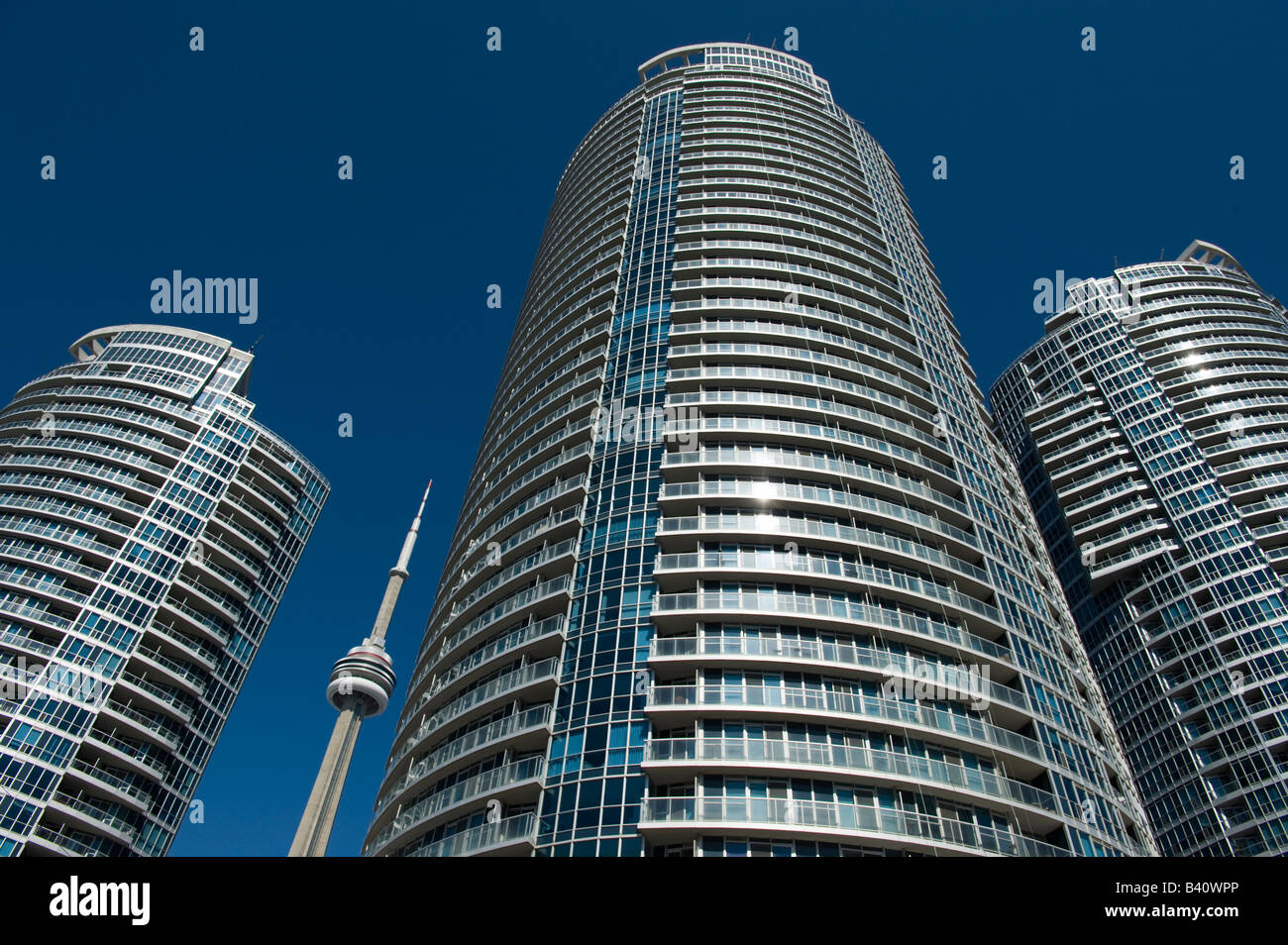 modern condominium building with CN Tower Stock Photo - Alamy