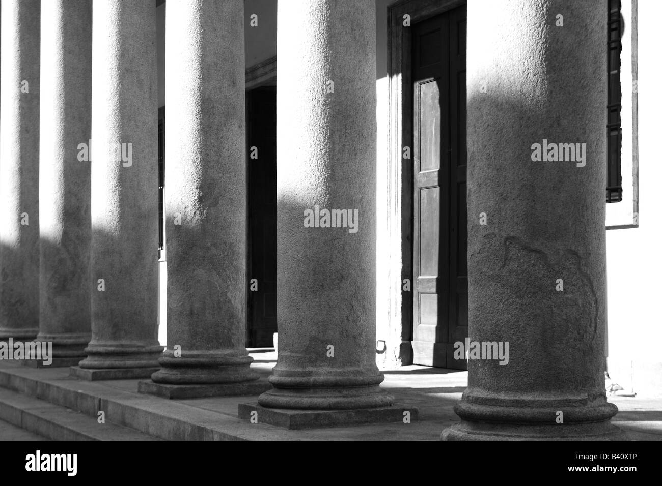 Columns of the royal theatre in Parma, italy Stock Photo - Alamy