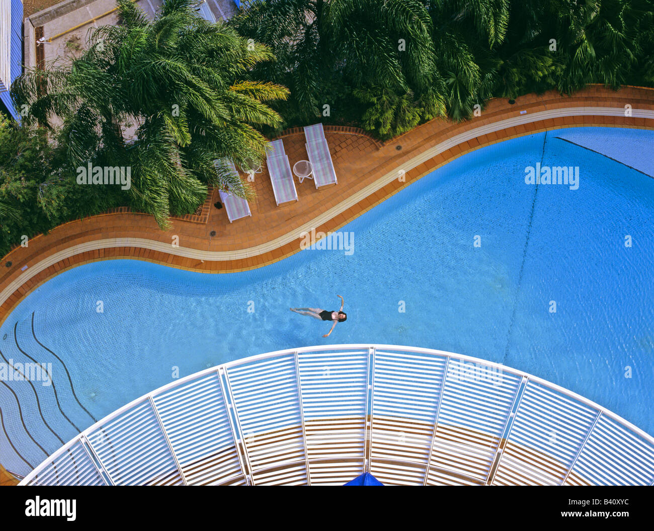 Swimming Pool at HIlton Hotel Cairns Queensland Australia Stock Photo ...