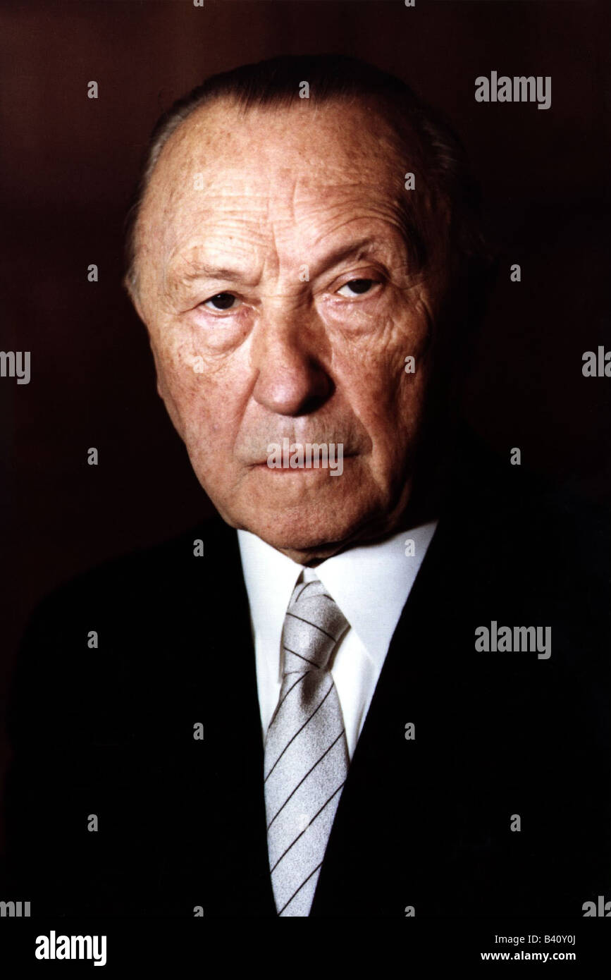 Portrait of konrad adenauer 1876 1967 cdu hi-res stock photography and ...