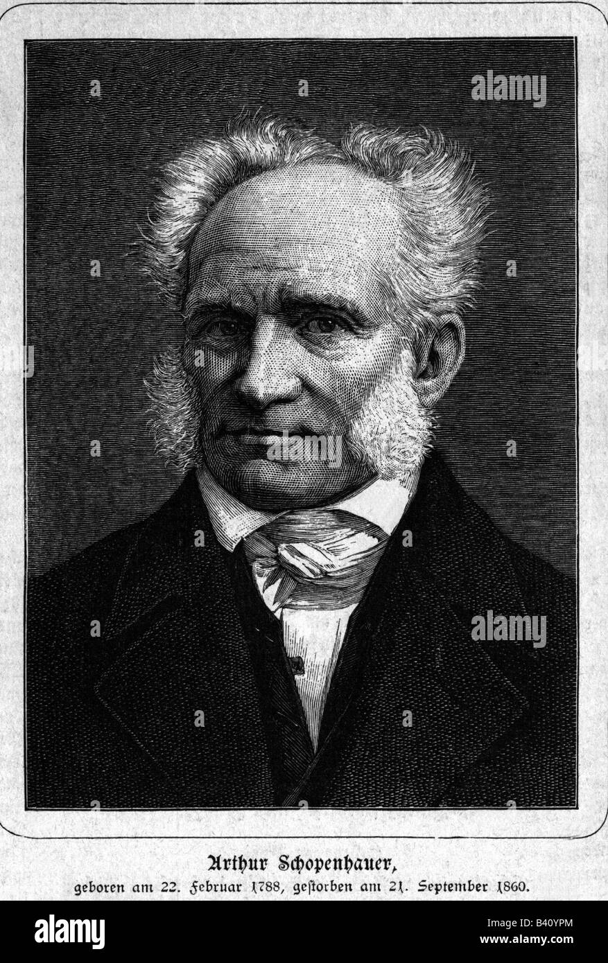 Arthur schopenhauer german philosopher 1788 1860 hi-res stock ...