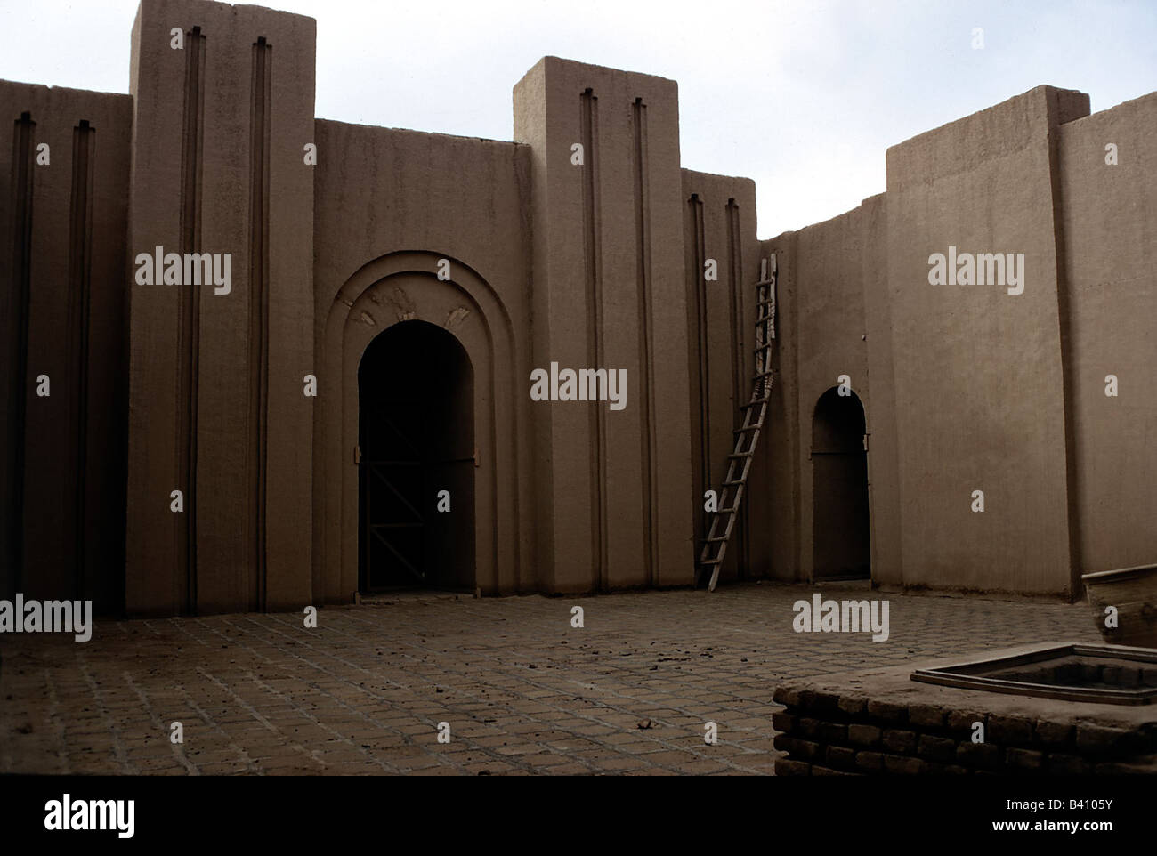 geography / travel, Iraq, Babylon, temple of Nimach, reconstruction ...