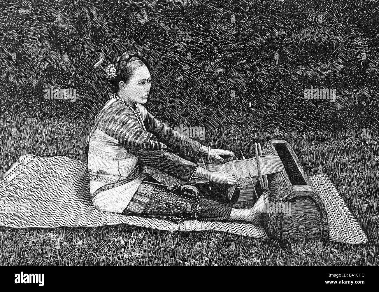 Weaving china Black and White Stock Photos & Images - Alamy