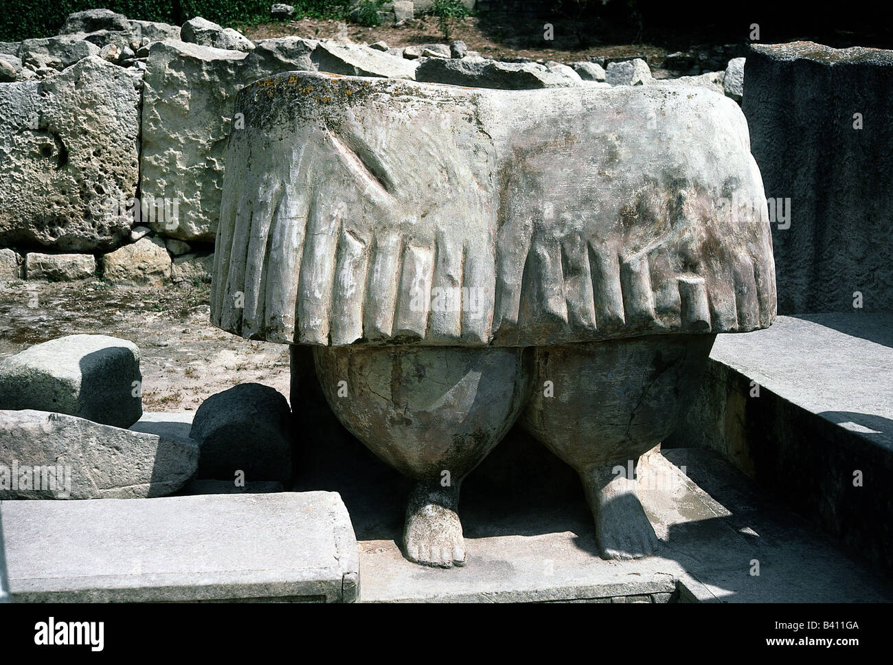 geography / travel, Malta, Tarxien, excavations, stone statue, mother ...