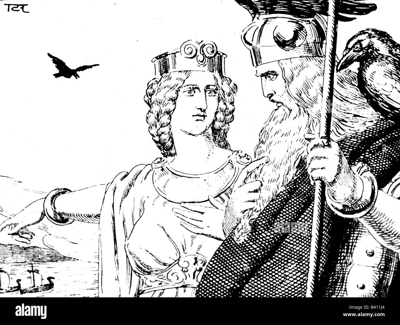 literature, Edda, old norse collection of poems and legends, scene ...