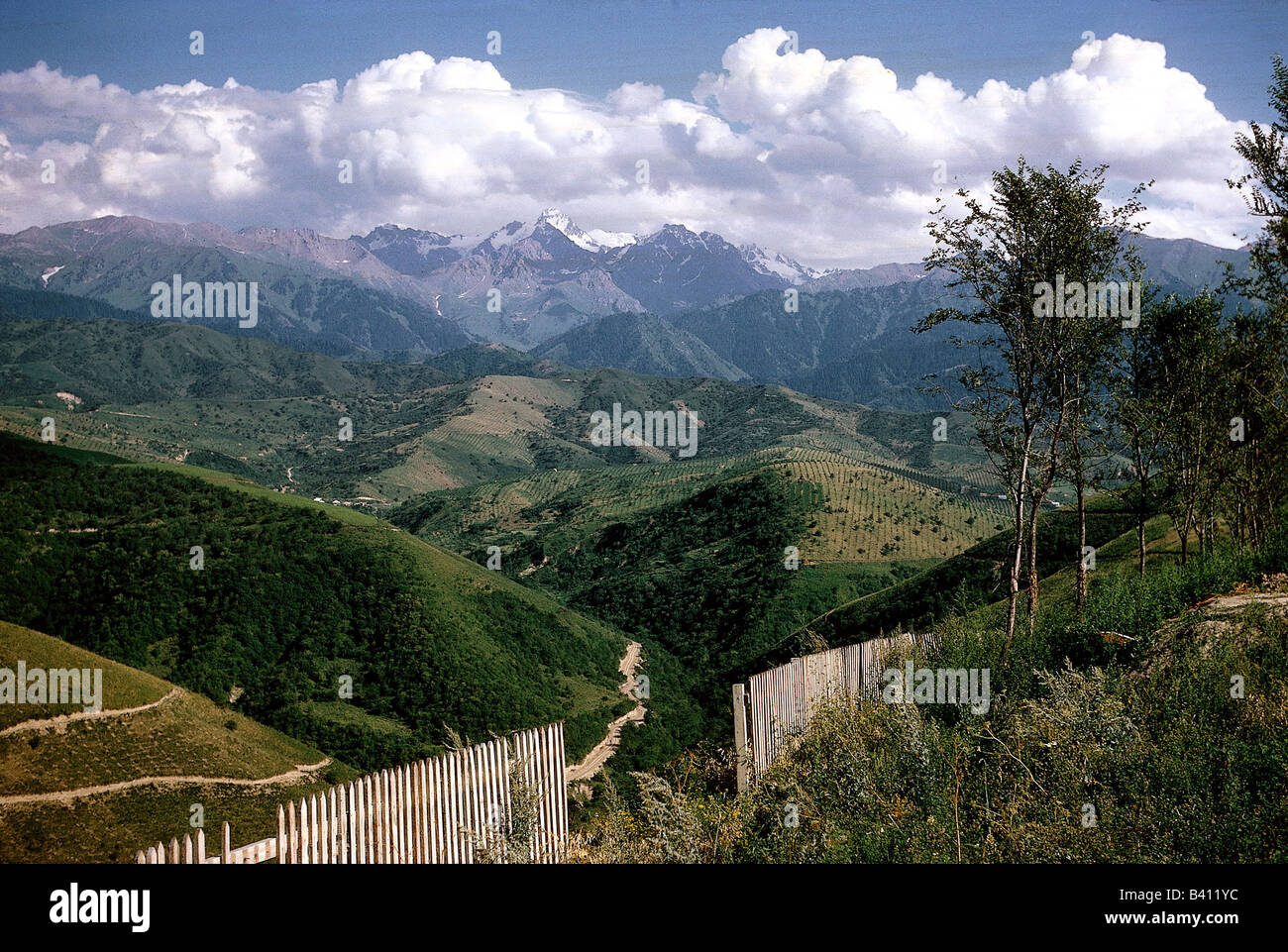 geography / travel, Kazakstan, Alma Ata, view of Alatau mountains ...