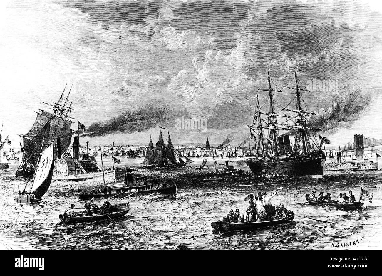 New york of 19th century hi-res stock photography and images - Alamy