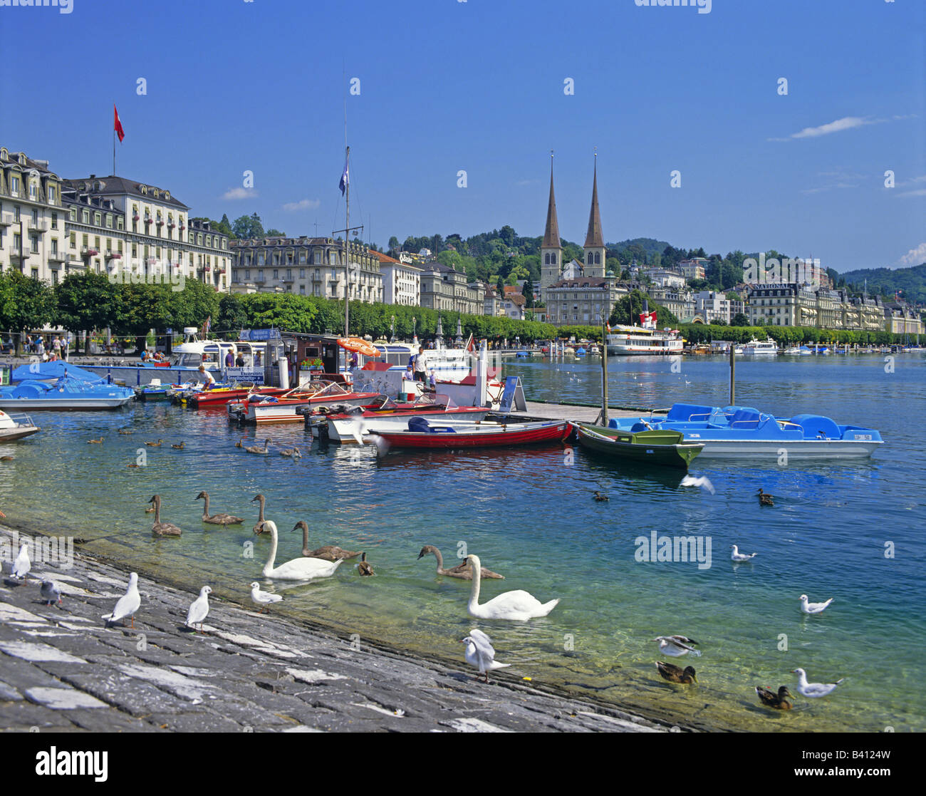 Lakefront Lucerne Switzerland Stock Photo - Alamy