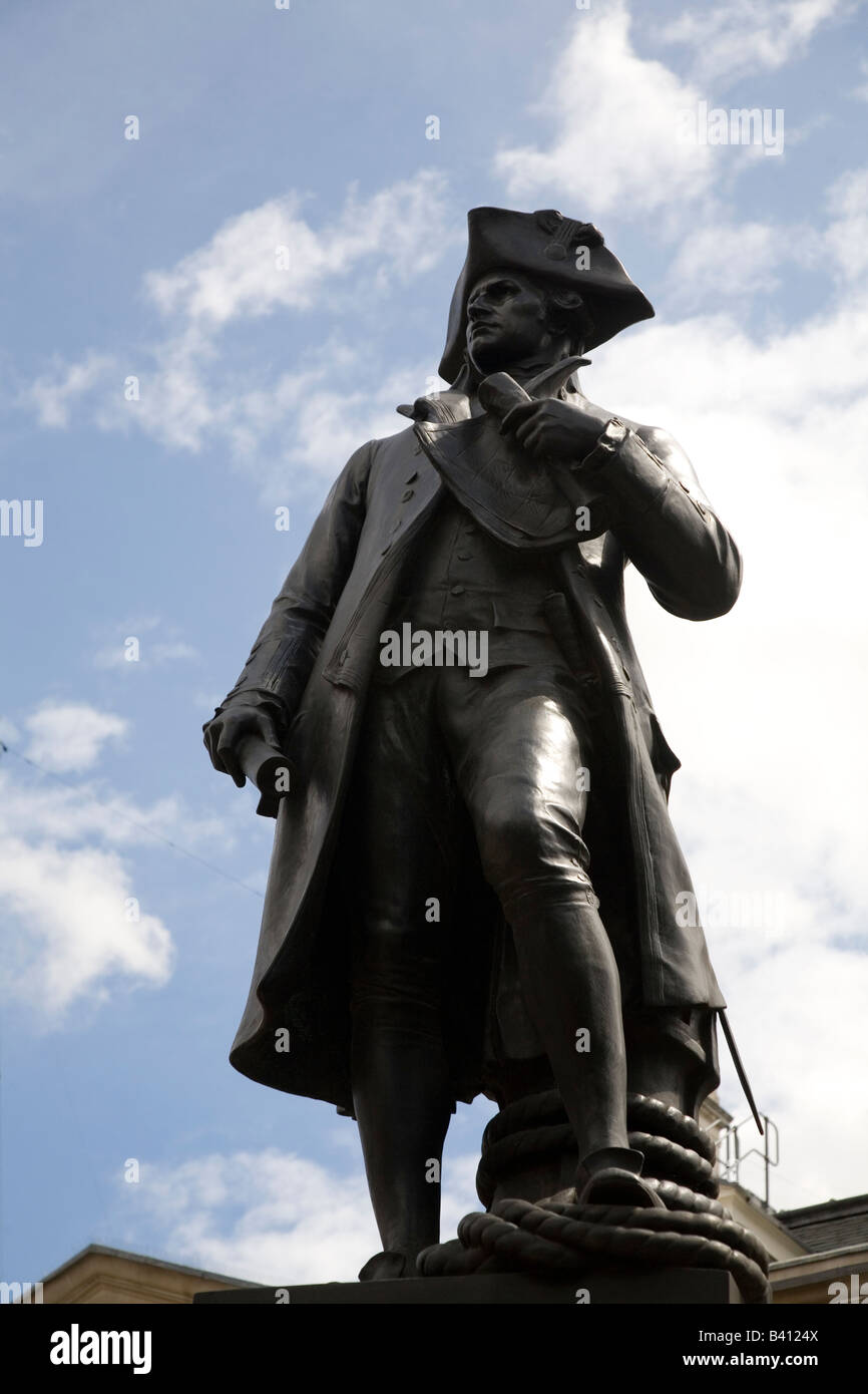 The statue of the navigator and explorer Captain James Cook (1728-1779 ...