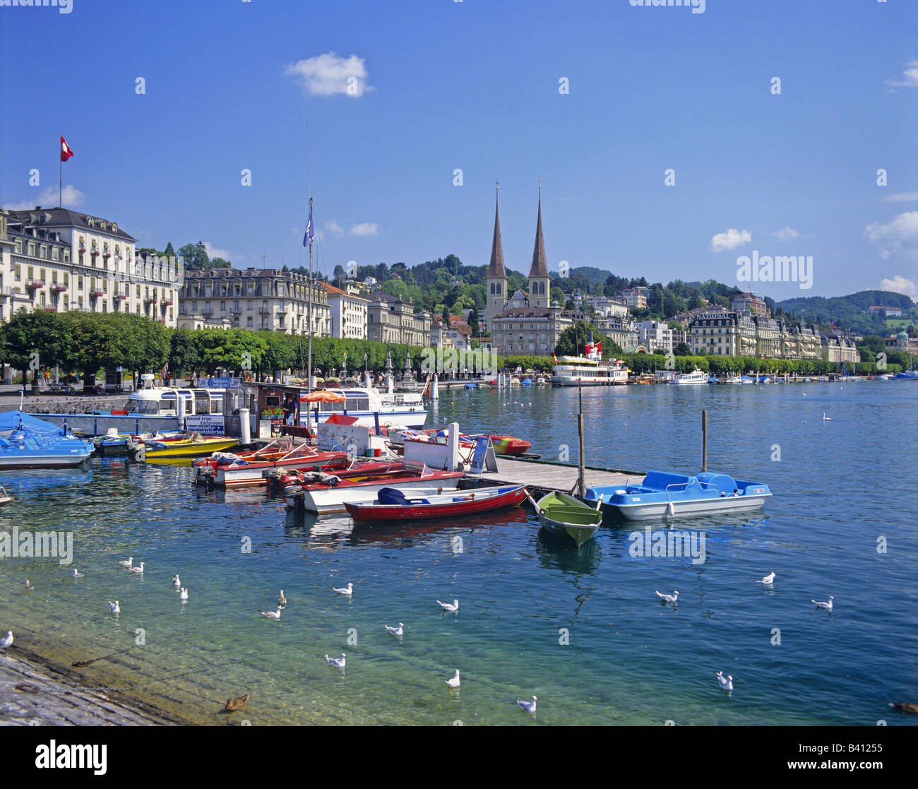 Lakefront Lucerne Switzerland Stock Photo - Alamy