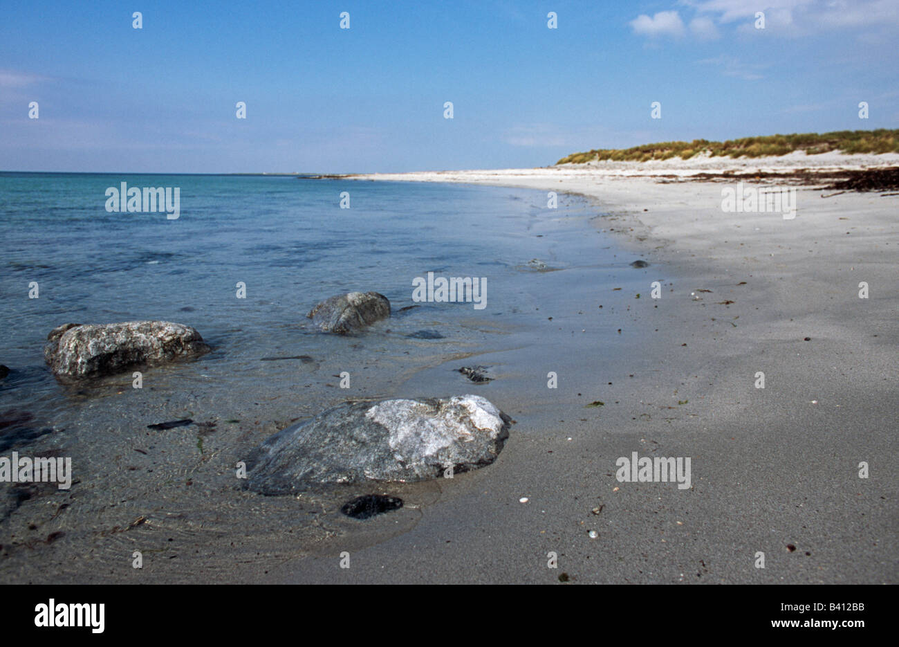 Beach near Benbecula, Uist, Outer Hebrides, Scotland, UK Stock Photo ...