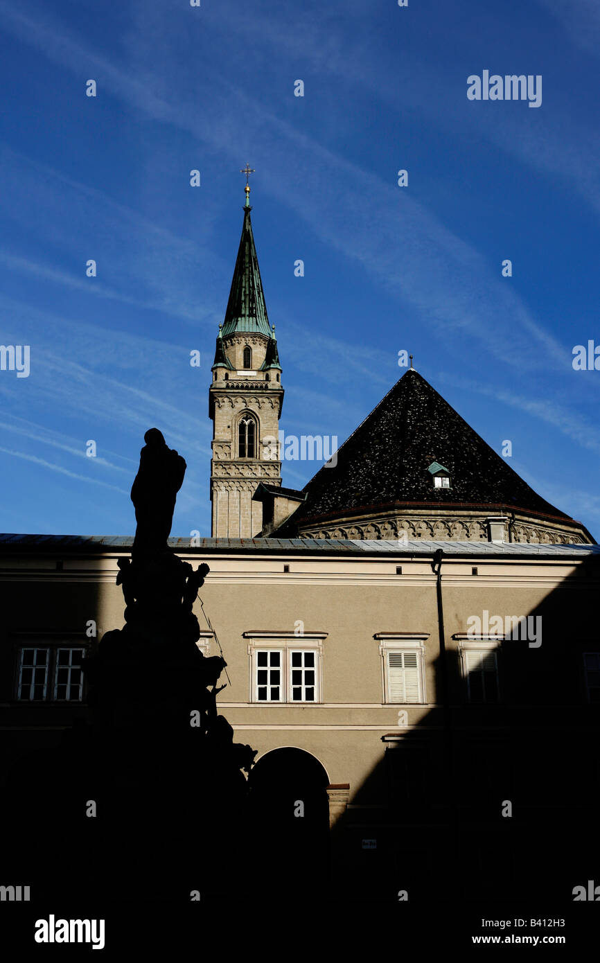 Franziskanerkirche viewed from Domplatz Salzburg Austria Stock Photo ...