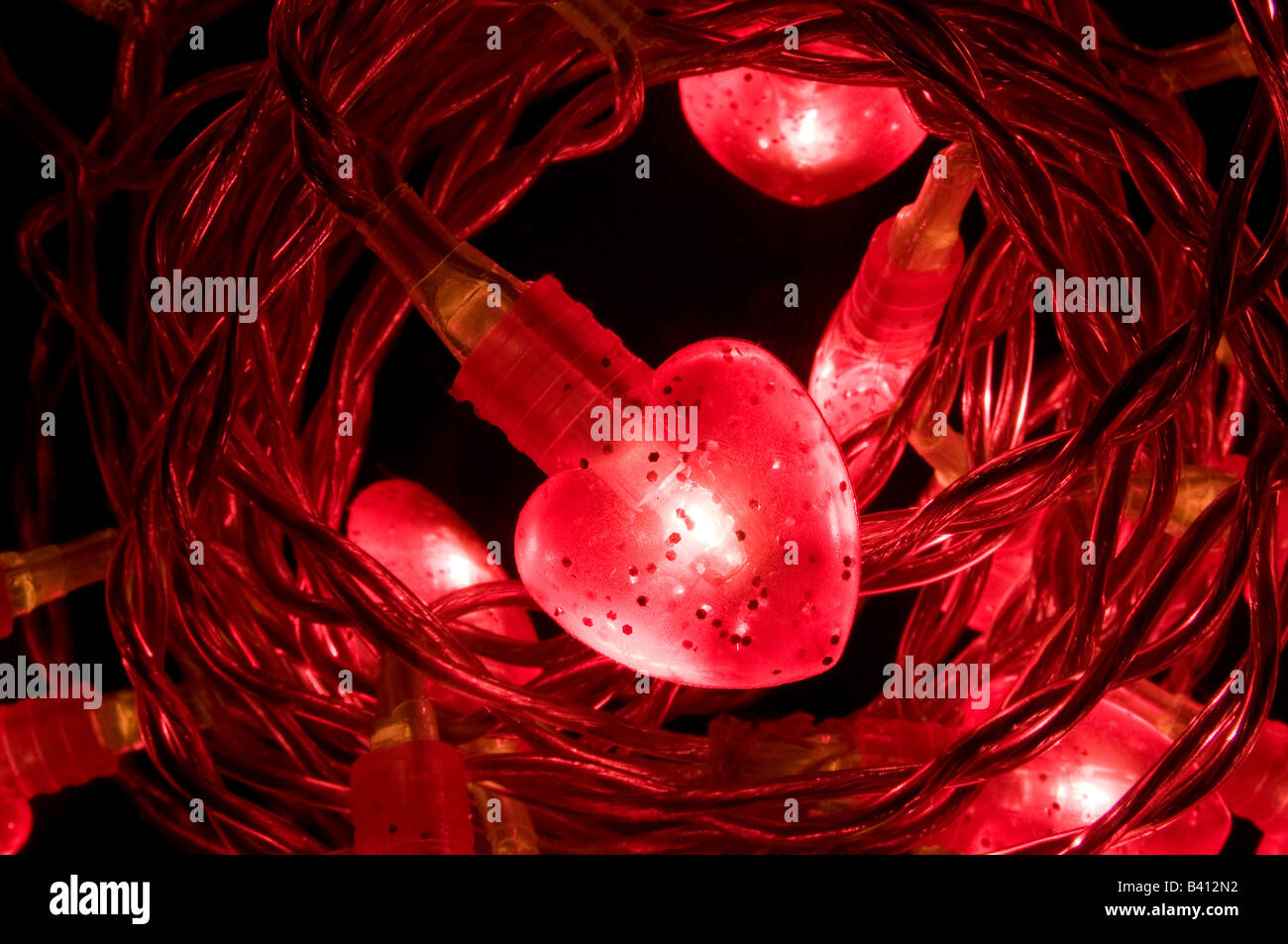 Red Love Hearts Stock Photo - Alamy