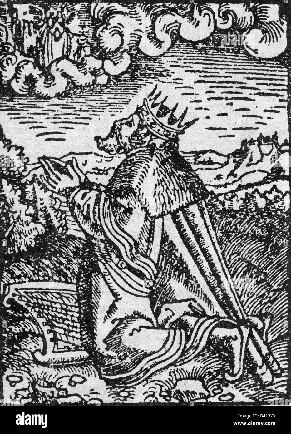 King david praying Black and White Stock Photos & Images - Alamy