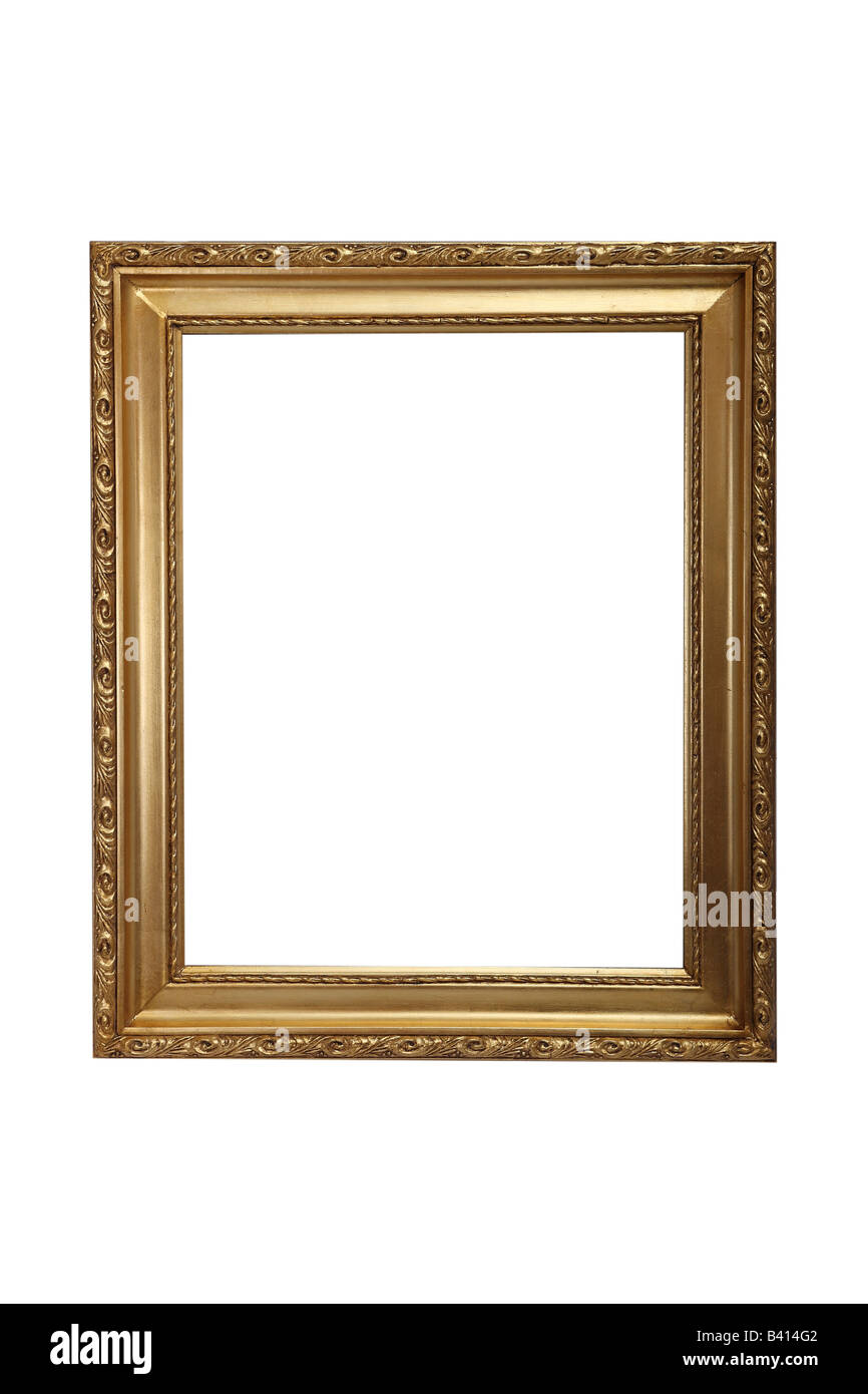 gold frame cutout - vertical Stock Photo - Alamy