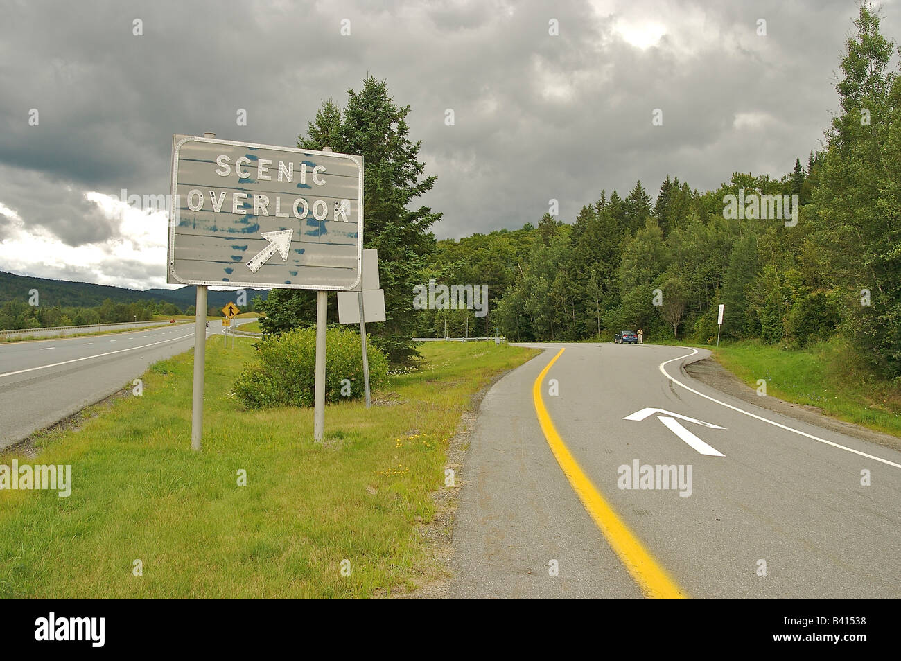 North America, U.S.A., Vermont. A highway rest stop Stock Photo - Alamy